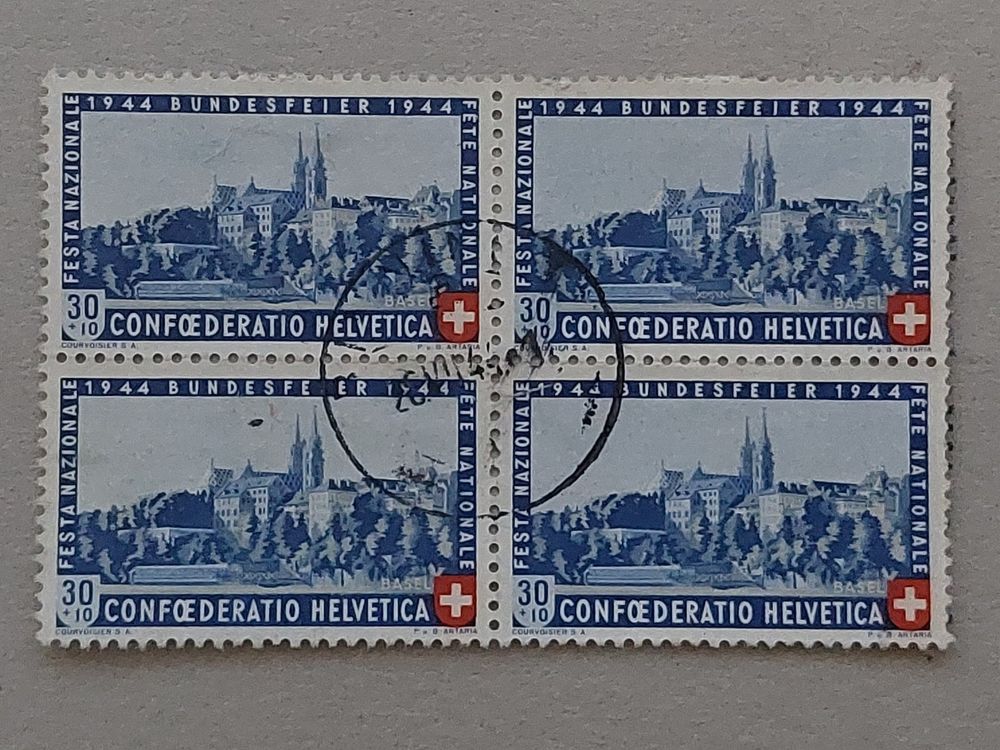 30 Rp. Pro Patria 1944:viererblock (Gebraucht) in Montalto Dora für CHF 2.5 – mit Lieferung auf ...