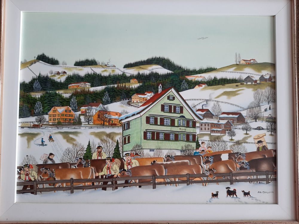 Appenzeller Bauernmalerei; Albert Manser; Bergmatt (Gebraucht) in Herrliberg für CHF 6400 – mit ...