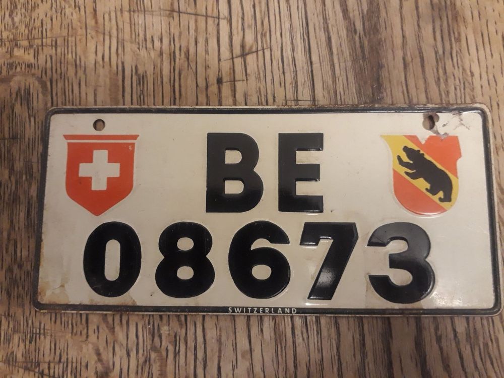 Rar! Mini-Nummernschild Bern 50er Jahre (Gebraucht) in Basel für CHF 9. ...