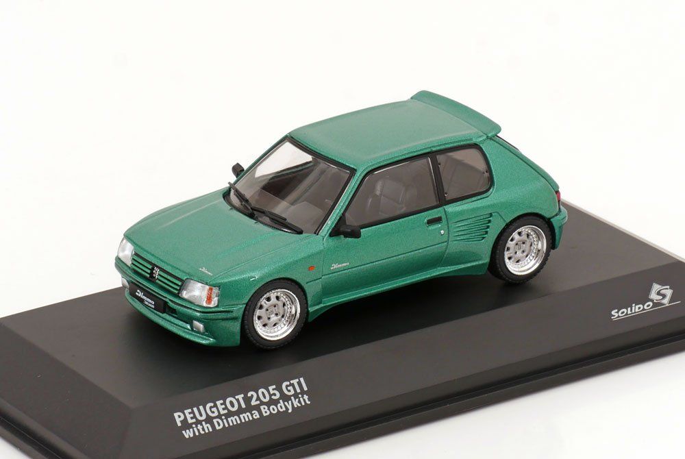 Peugeot 205 GTI mit Dimma Bodykit grau 1/43 Solido NEUHEIT (Neu und ...