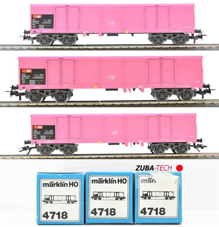 Märklin 3x 4718 Hochbordwagen SBB H0 OV (Gebraucht) in für CHF 48 – mit ...