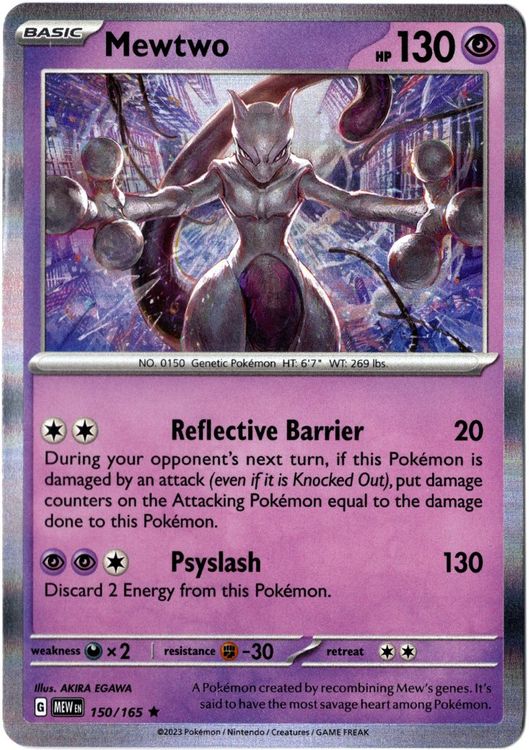 151 Mewtwo Mewtu Holo 150/165 (Gebraucht) in Zug für CHF 0.8 – mit ...