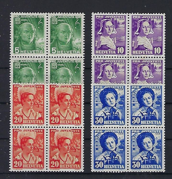 Pro Juventute 1936 Viererblocks postfrisch 15522 (Gebraucht) in Lunden für CHF 6 – mit Lieferung ...