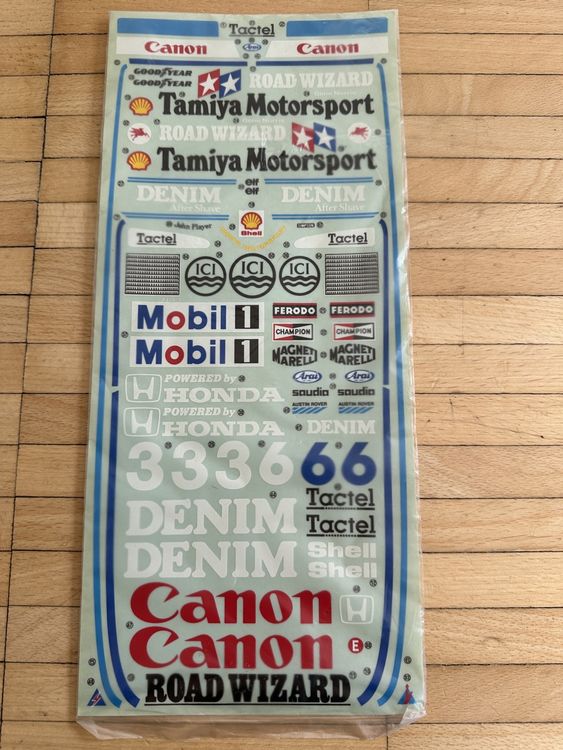 Originale Tamiya Decals Tamiya Williams FW10 Road Wizard | Kaufen auf ...