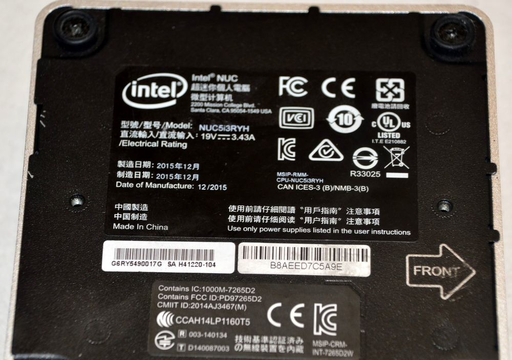 Mini PC Intel AXXIV NUC NUC5i3RYH (Gebraucht) in Collonges für CHF 170 ...