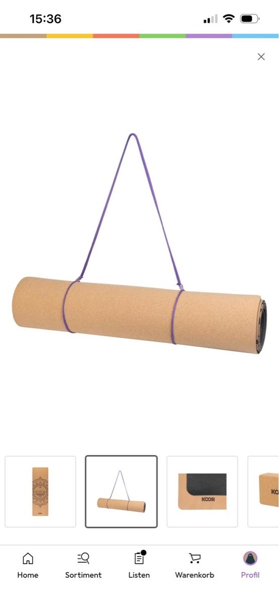 KOOR Yoga Set: Matte, Blocke & Tuch, Lila - Top Zustand! (Neu (gemäss ...