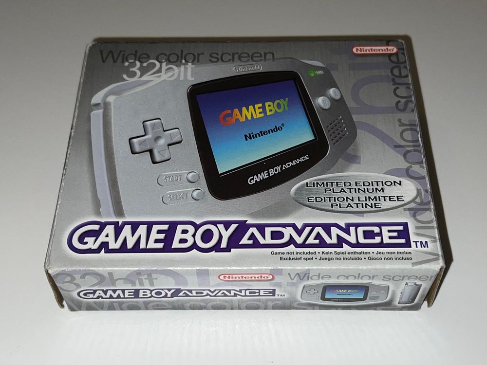 Game Boy Advance GBA Konsole Limited Platinum Edition (OVP) (Defekt) in ...