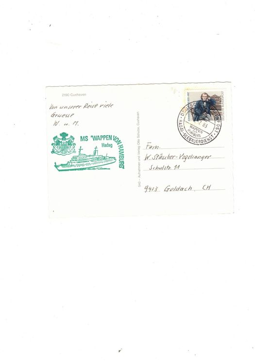 Schiffe Schiffsstempel Stempel Schiffspost Deutschland (Gebraucht) in ...