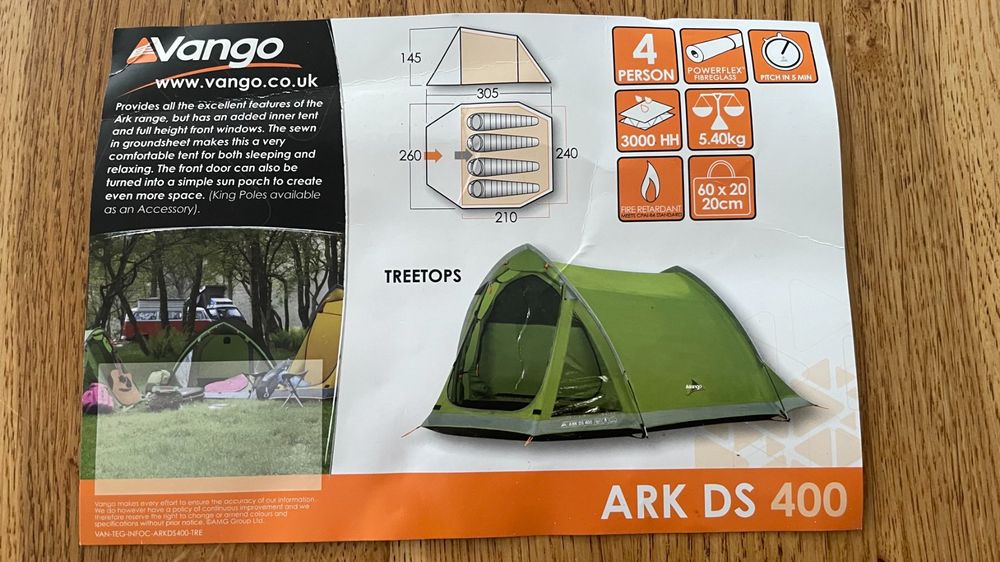 Zelt Vango ARK DS 400 für 4 Personen (Gebraucht) in Buttisholz für CHF ...
