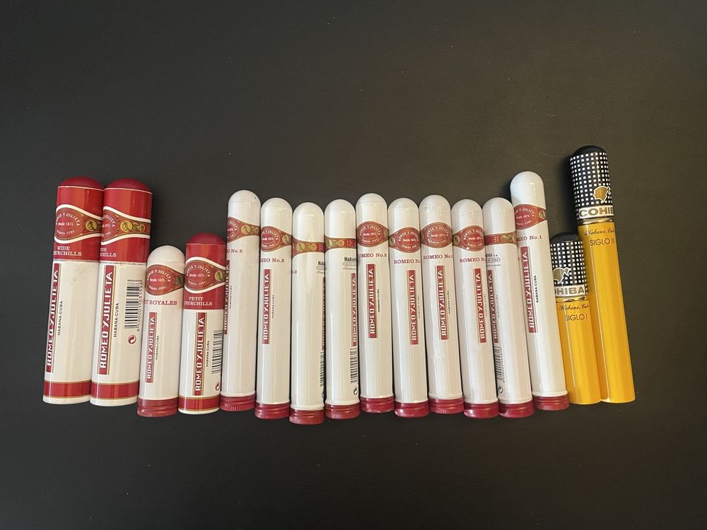 Lot tubes cigare zigarren tubos Cohiba tubes à cigares vides (D ...