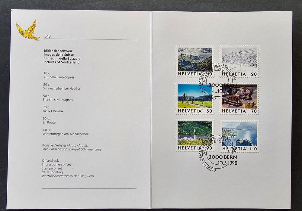 Dauermarken "Bilder der Schweiz" 10.03.1998 (Neu (gemäss Beschreibung)) in Hittnau für CHF 2 ...