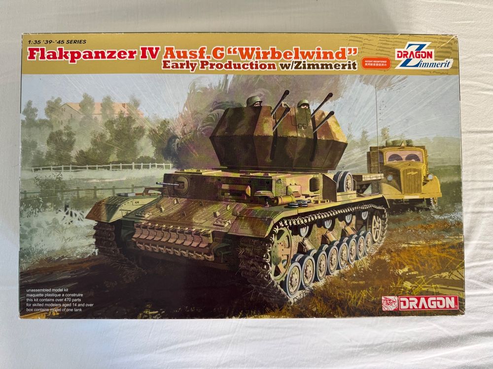 Dragon Flakpanzer IV Ausf.G Wirbelwind w/Zimmerit #6565 (Gebraucht) in ...