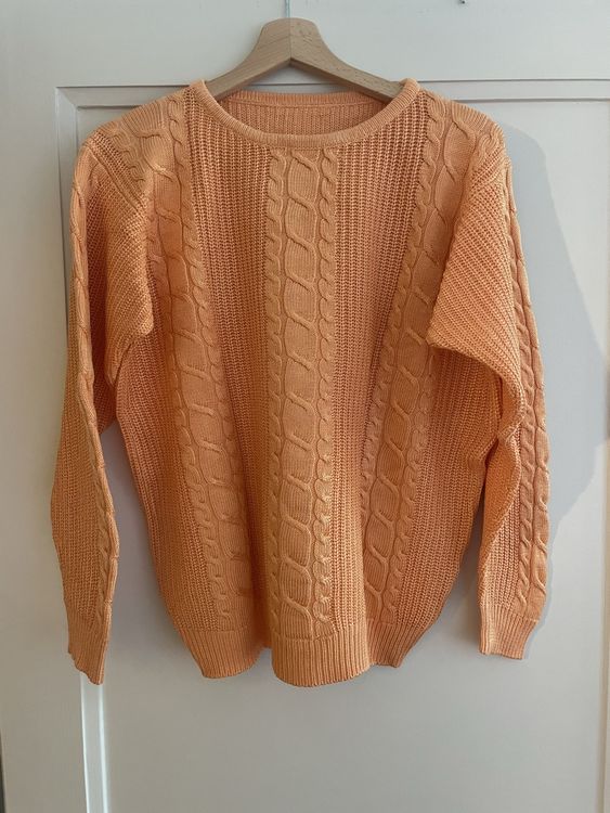 Pull vintage orange, tricot torsadé (D'occasion) à Genève pour CHF 12 – avec livraison | Acheter ...
