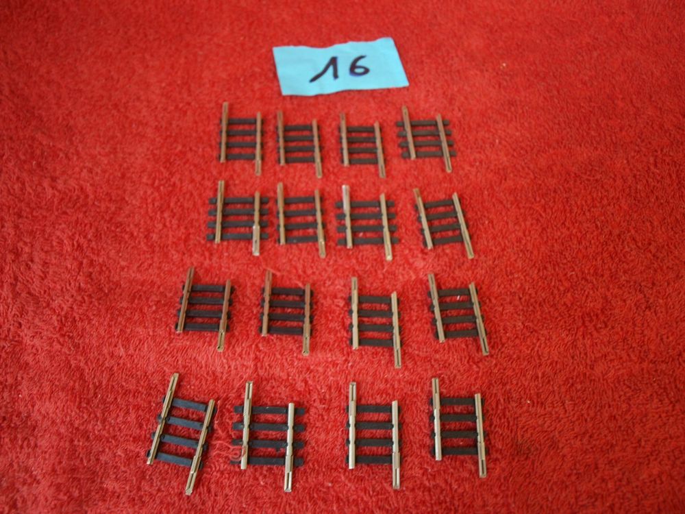 16 Stück Schienenstücke von Roco ,spur H0 gebraucht, (Gebraucht) in ...