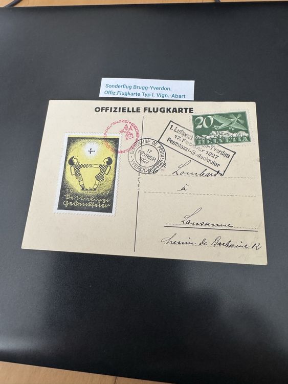 Tolle Flugpostkarte mit Abart (Gebraucht) in Uster für CHF 20 – mit Lieferung auf Ricardo kaufen