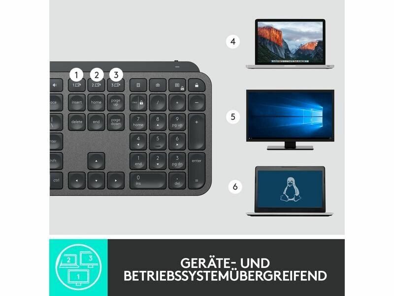 Logitech Tastatur MX Keys S Plus CH-Layout mit Handauflage | Kaufen auf ...