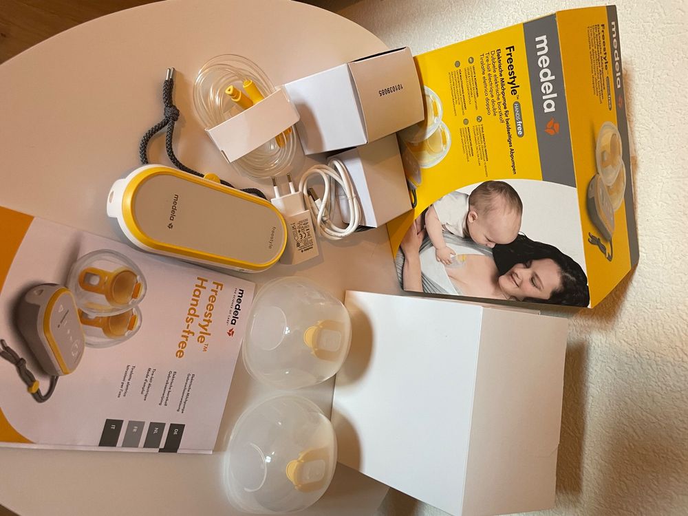 MEDELA elektrische Freestyle Hands-free Doppelmilchpumpe (Gebraucht) in Susten für CHF 200 – mit ...