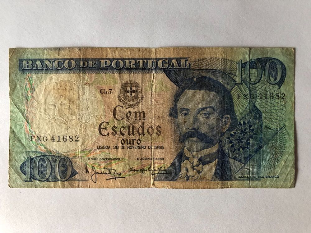 Portugal 1965, 100 Escudos (Gebraucht) in Bettwiesen für CHF 1.2 – mit ...