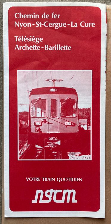 NSTCM - Chemin de fer Nyon-St-Cergue-La Cure /Télésiège ... (Gebraucht ...