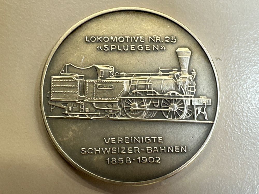 Medaille Silber 999 20g 125J.Schweizer Eisenbahnen | Acheter sur Ricardo