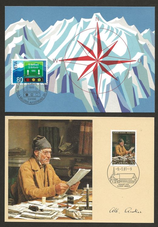 Schweiz 2 Maximumkarten 1980 1981 | Kaufen auf Ricardo