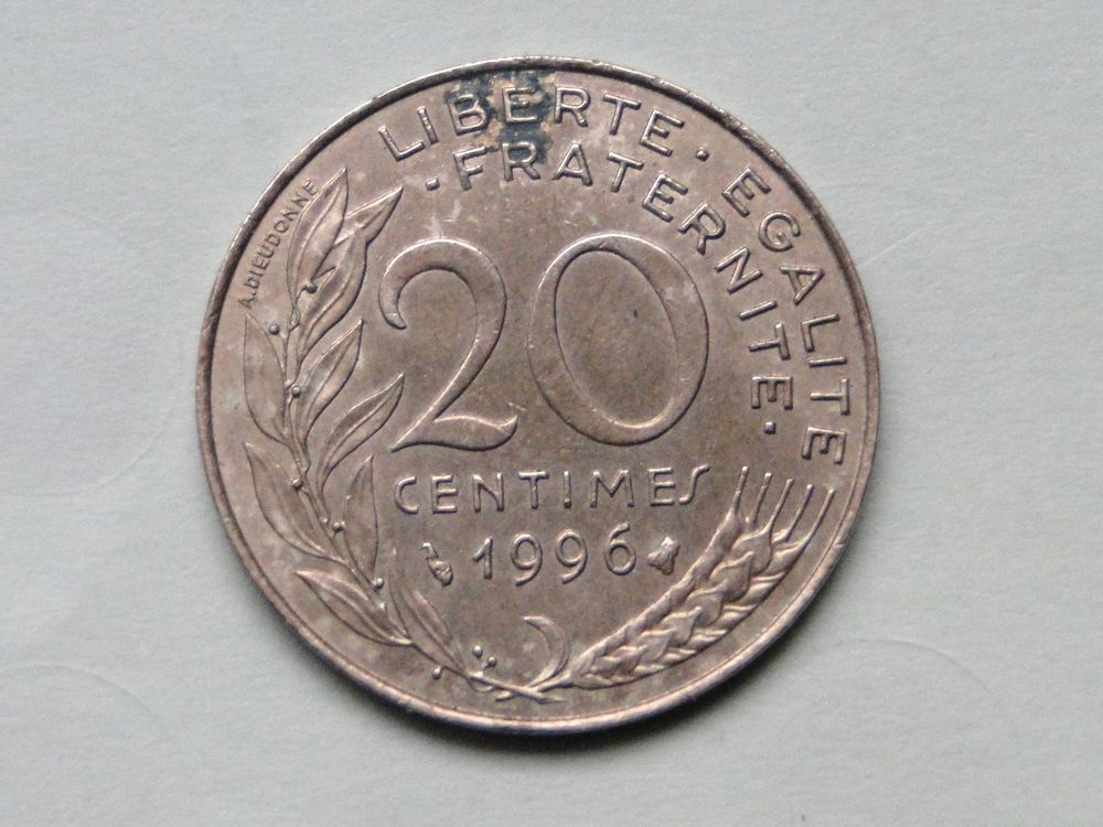 20 centimes France 1996 Marianne (Gebraucht) in Killwangen für CHF 0.4 ...