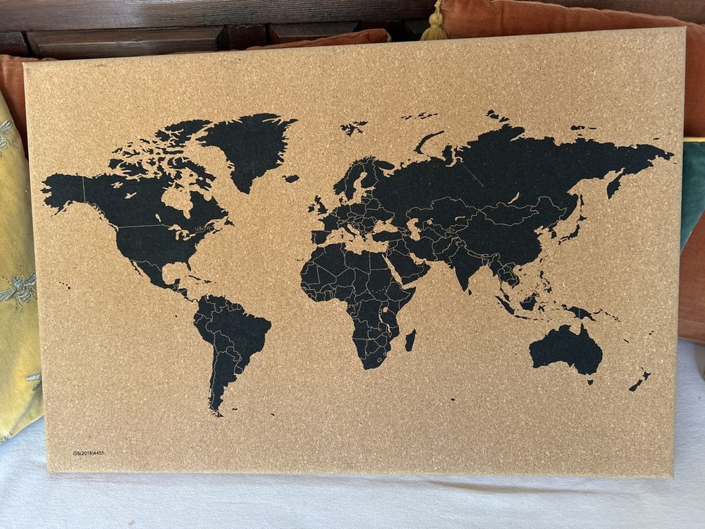 Wandbild Weltkarte, Pinnwand, Kork, (Gebraucht) in Oberkulm für CHF 6 ...