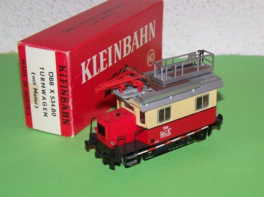 Kleinbahn H0 X534.80 ÖBB OL-Turmwagen mit Motor, Rarität (Gebraucht) in ...