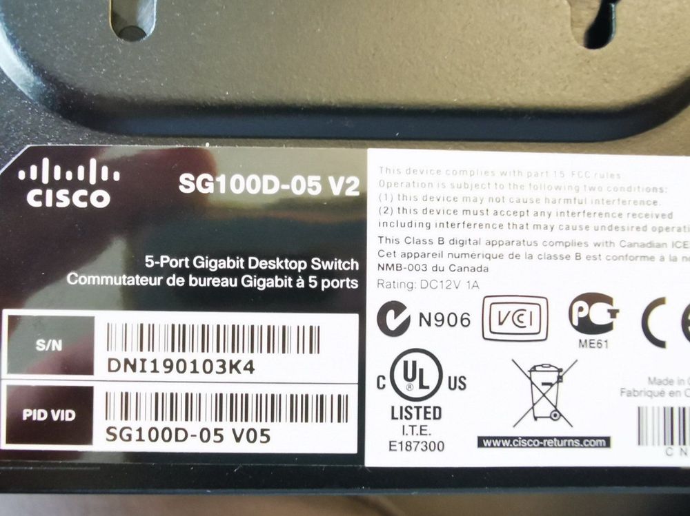 Cisco SG100D-05 - 5-Port 10/100/1000 (Gebraucht) in Aarau für CHF 9 ...