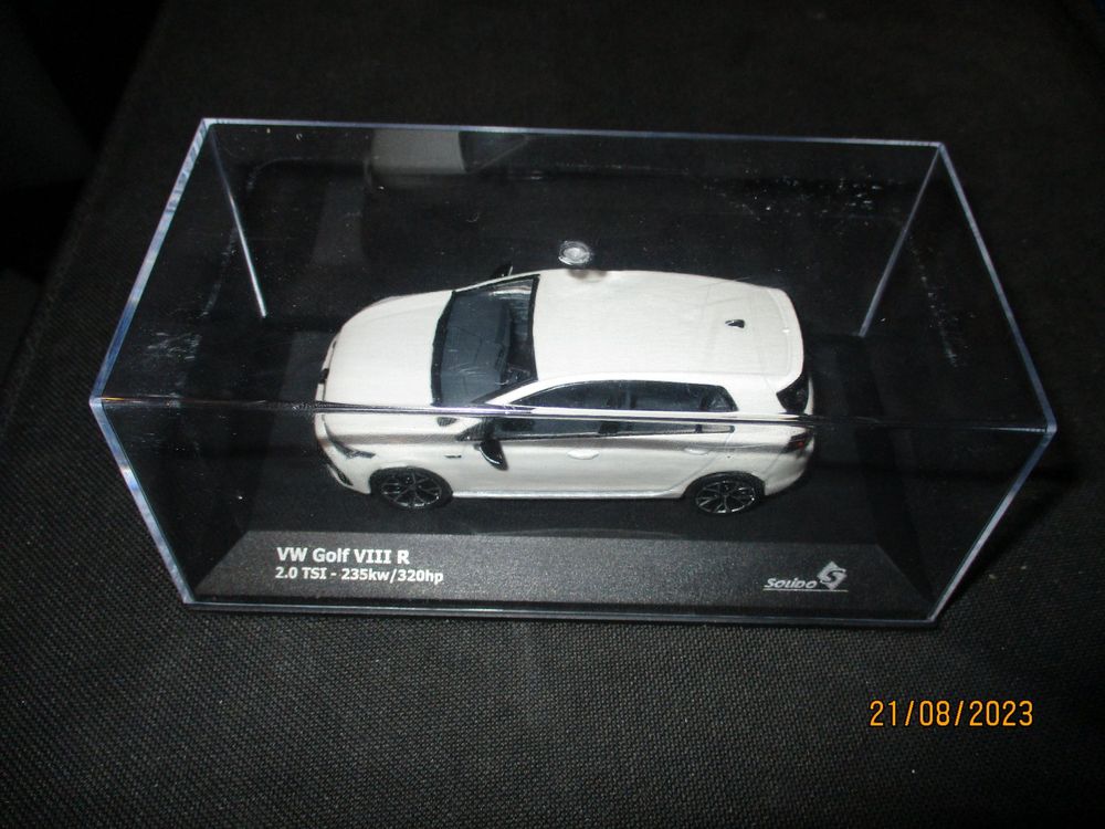 VW Golf 8 R Oryxweiss Métallic 2021 Solido 1:43 (Neu und ...