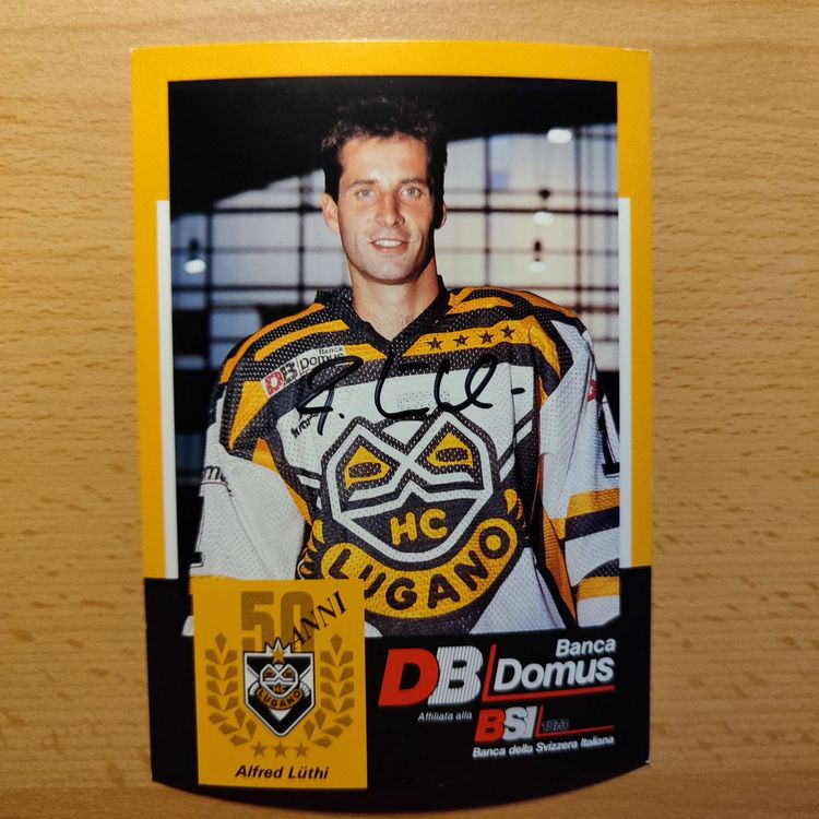 Autogrammkarte HC Lugano Alfred Lüthi | Kaufen auf Ricardo