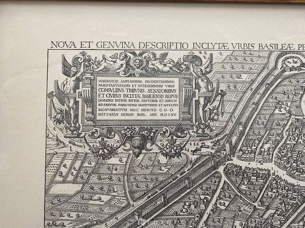 Altes Basler Bild / Merian Plan von Basel | Kaufen auf Ricardo