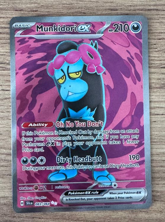 Munkidori ex FULL ART SFA 083 Pokemon Shrouded Fable (Neu (gemäss ...