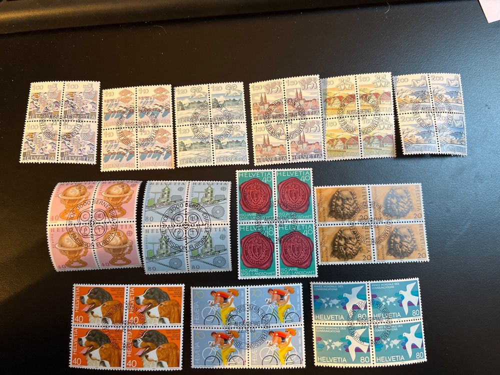 13 blocs de 4 timbres oblitérés 1982/83 selon photo (Gebraucht) in ...