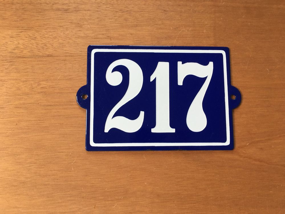 Hausnummer 217 Emaille | Kaufen auf Ricardo