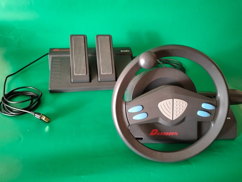 DareDevil Rockfire Realistic Racing Wheel n Hybrid Pedal Pro (Gebraucht ...