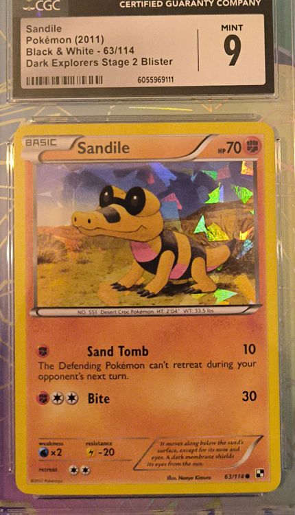 Sandile 63/114 - Pokemon Black & White - CGC Mint 9 (Neu (gemäss ...