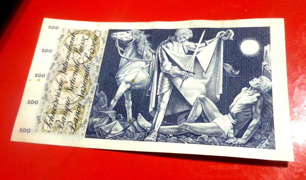 Schweizer NOTE ST: Martin 100 Fr. 24.Jan.1972 wenig gelaufen (Gebraucht ...