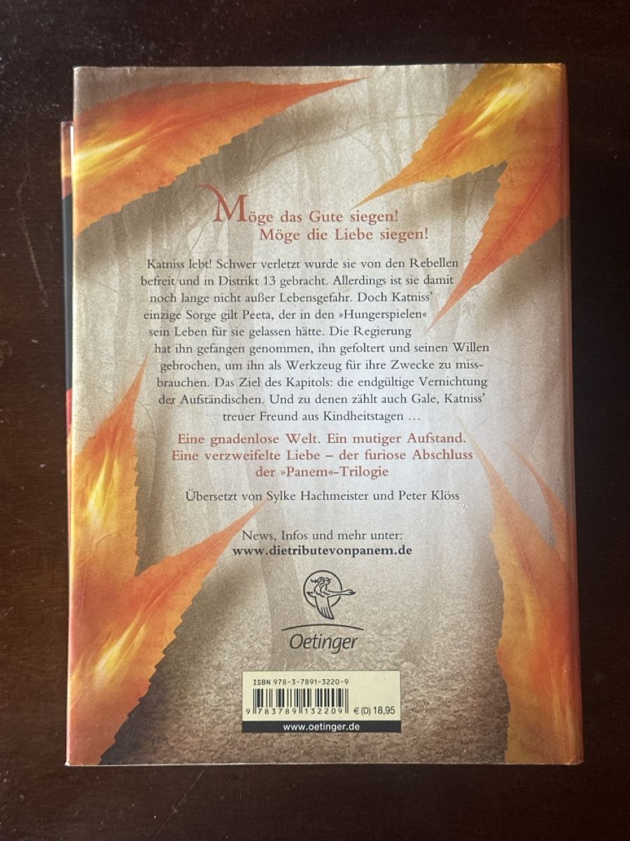 Suzanne Collins: Die Tribute von Panem –Flammender Zorn (Gebraucht) in ...