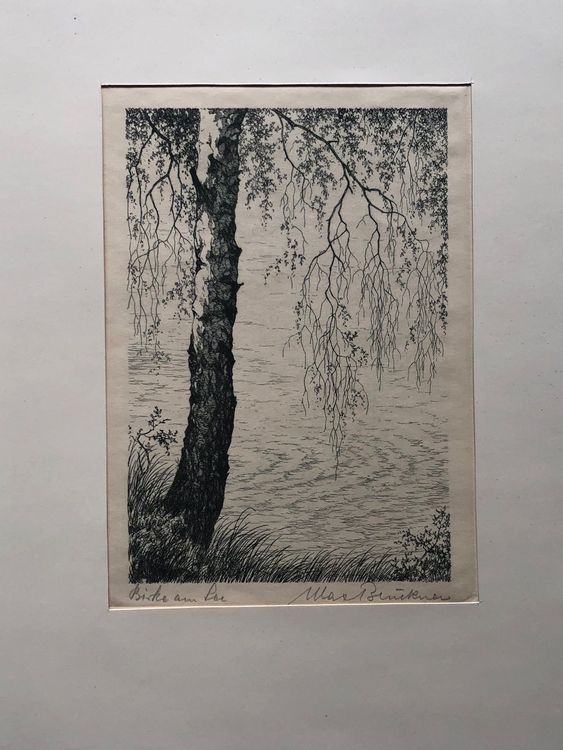Max BRÜCKNER, Birke Radierung | Kaufen auf Ricardo