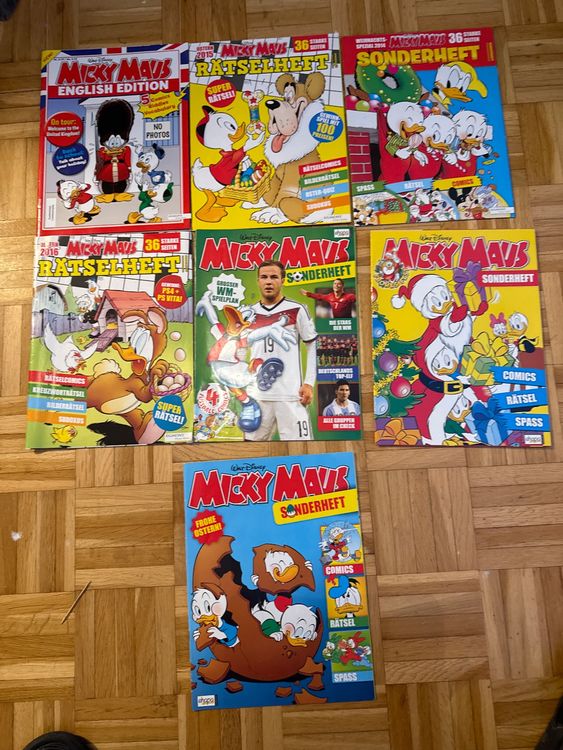 4 Micky Maus Sonderhefte , 2 Rätsel + 1x English Edition (Gebraucht) in ...