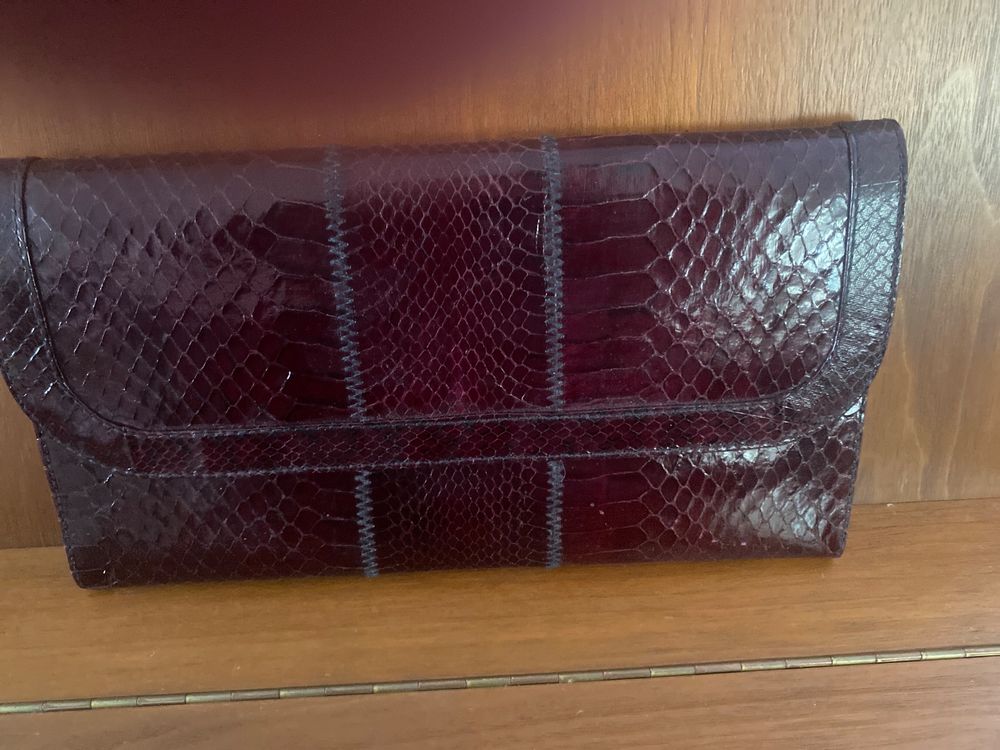 Vintage Clutch Tasche Schlangen Leder (Neu (gemäss Beschreibung)) in Baden für CHF 25 – mit ...