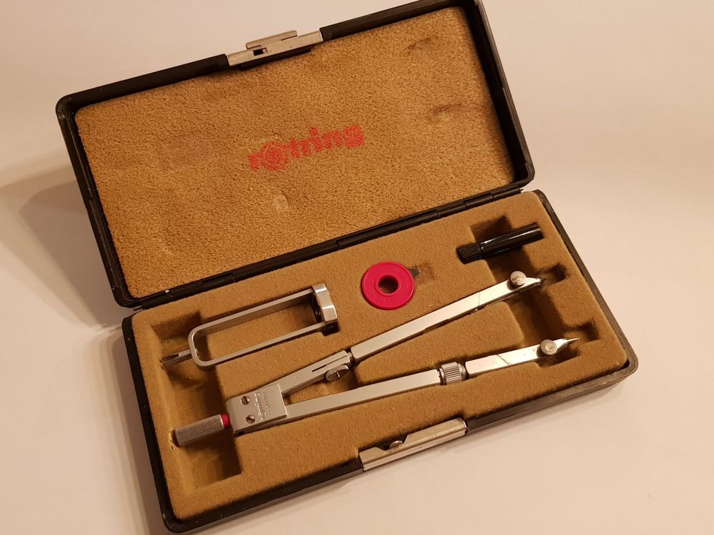 Rotring Technischer Zirkel Set mit Einsatz für Tuschestife (Gebraucht ...