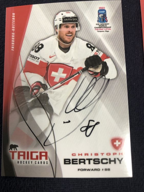 Christoph Bertschy Fribourg Lausanne SCB Hockey Card signier (Gebraucht ...