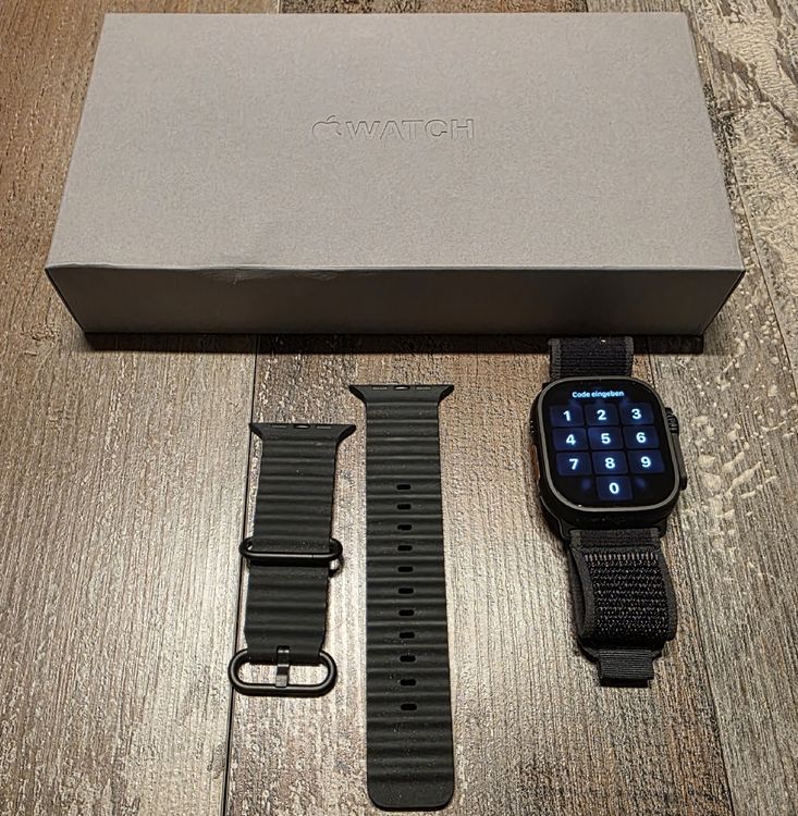 Watch Ultra 2 Black Titanium + Ocean Band Schwarz (Neu (gemäss ...