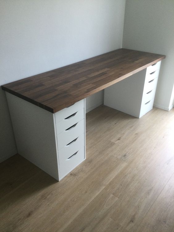 Bürotisch/Schreibtisch mit 2 Korpuse IKEA | Kaufen auf Ricardo