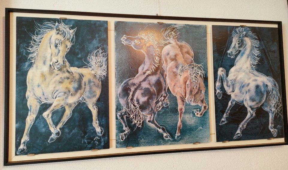 Hans Erni - Trypticon "PFERDE" auf Keramik - wunderschön (Gebraucht) in Niederglatt für CHF 160 ...