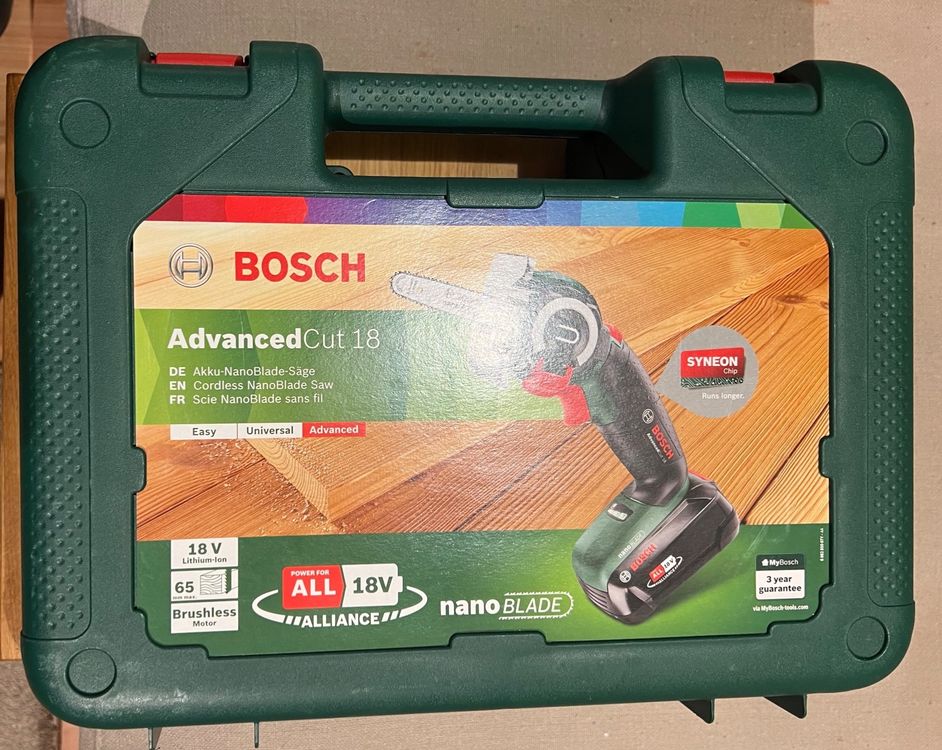 Bosch AdvancedCut 18 (1x2,5Ah) Säge Akku-Säge mit NanoBladE | Kaufen ...