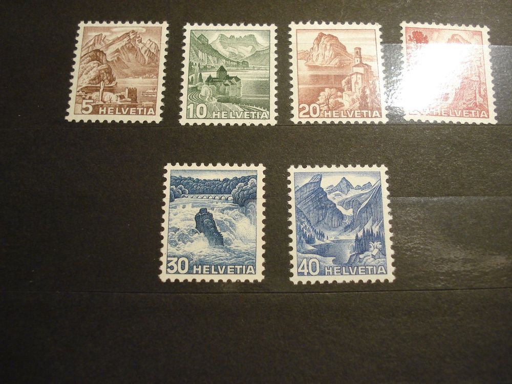 Satz Dauermarken 1948, Landschaften ** (Gebraucht) in Niederwil AG für CHF 2.6 – mit Lieferung ...