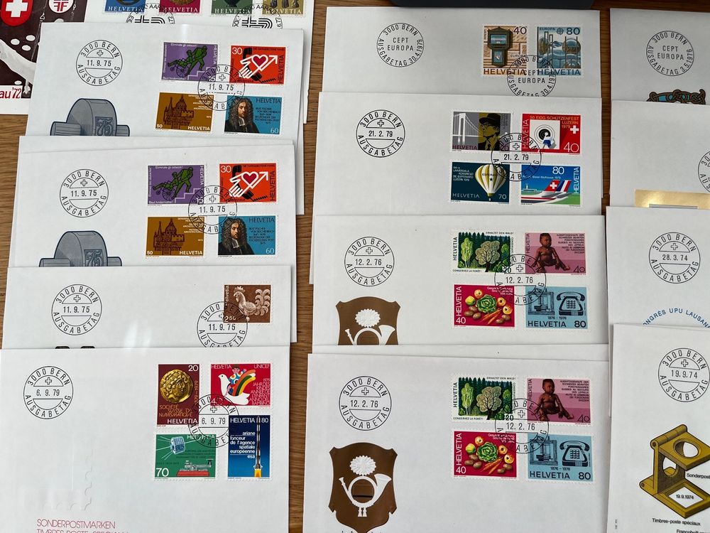 78 FDC Schweiz aus den 70er Jahren (Gebraucht) in Murgenthal für CHF 5 – mit Lieferung auf ...